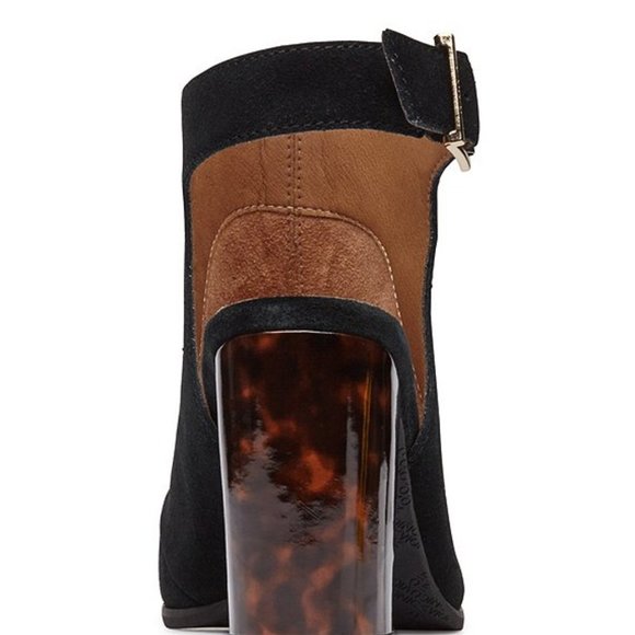 Vionic | Shoes | Vionic Lacey Tortoise Black Heel Suede Booties New ...